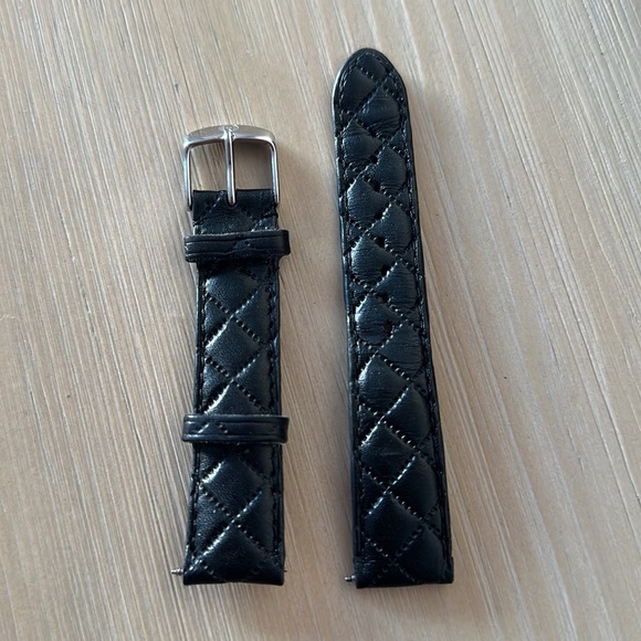 Michele | Accessories | Michele Black Quilted Leather Band | Poshmark
